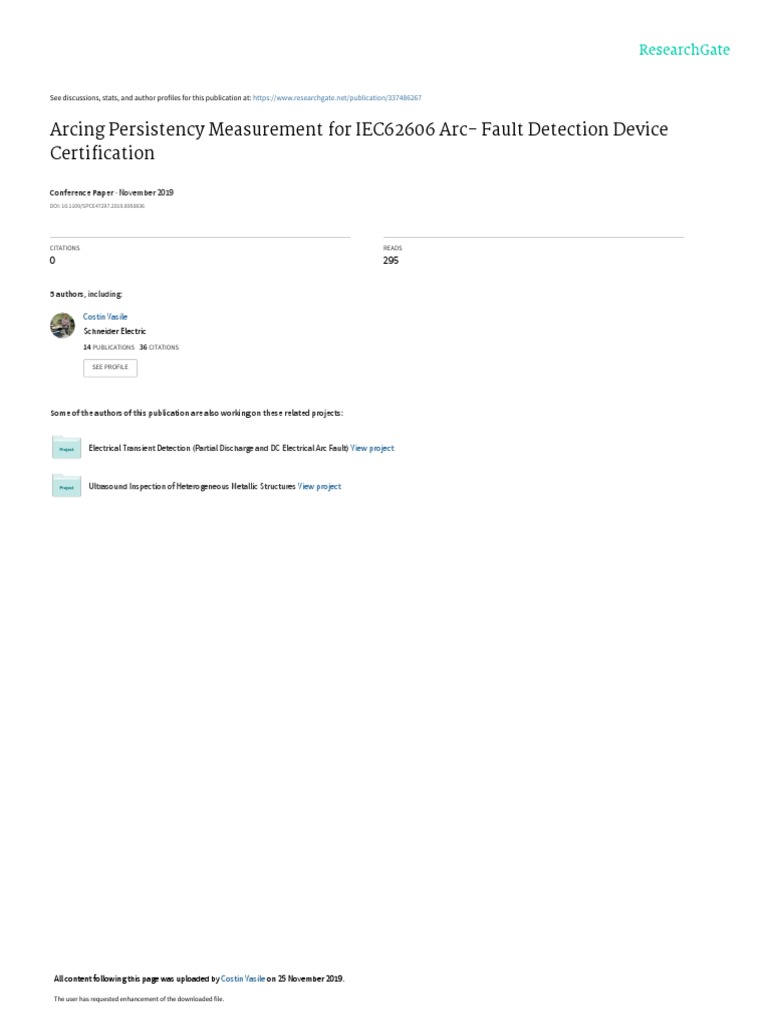 Arcing Persistency Measurement For IEC62606 Arc-Fault Detection Device ...