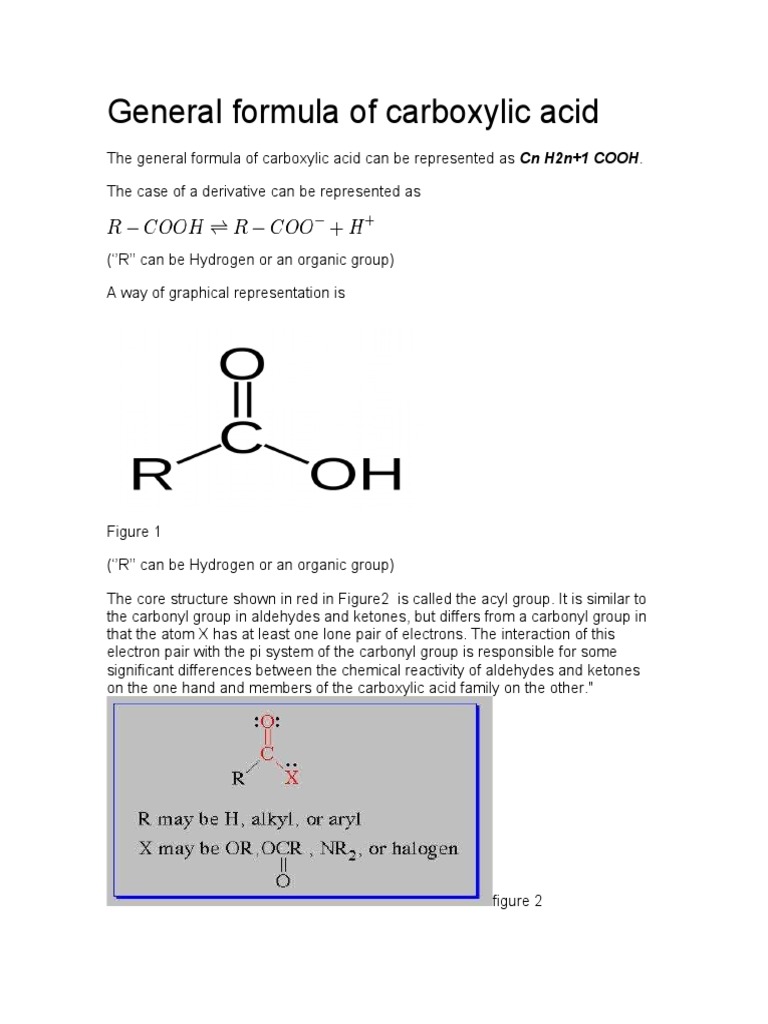 General Formula of Carboxylic Acids | PDF | Science & Mathematics ...