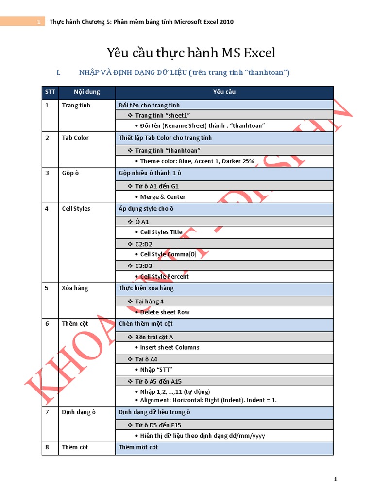 Bai1 thanhtoanKS YeuCau | PDF