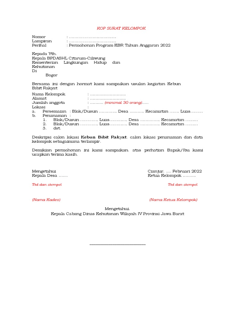 Contoh Proposal KBR 2022 | PDF