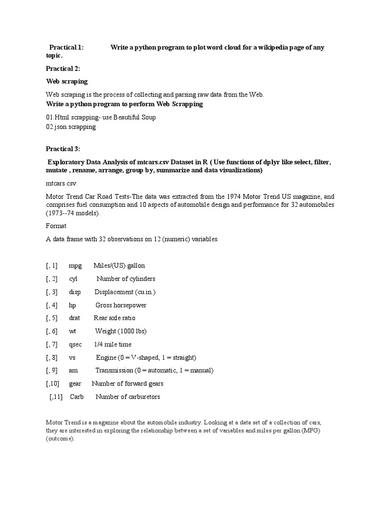 Data Science Practical Manual | PDF