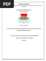 Amul Internship Report | PDF | Dairy | Dairy Products