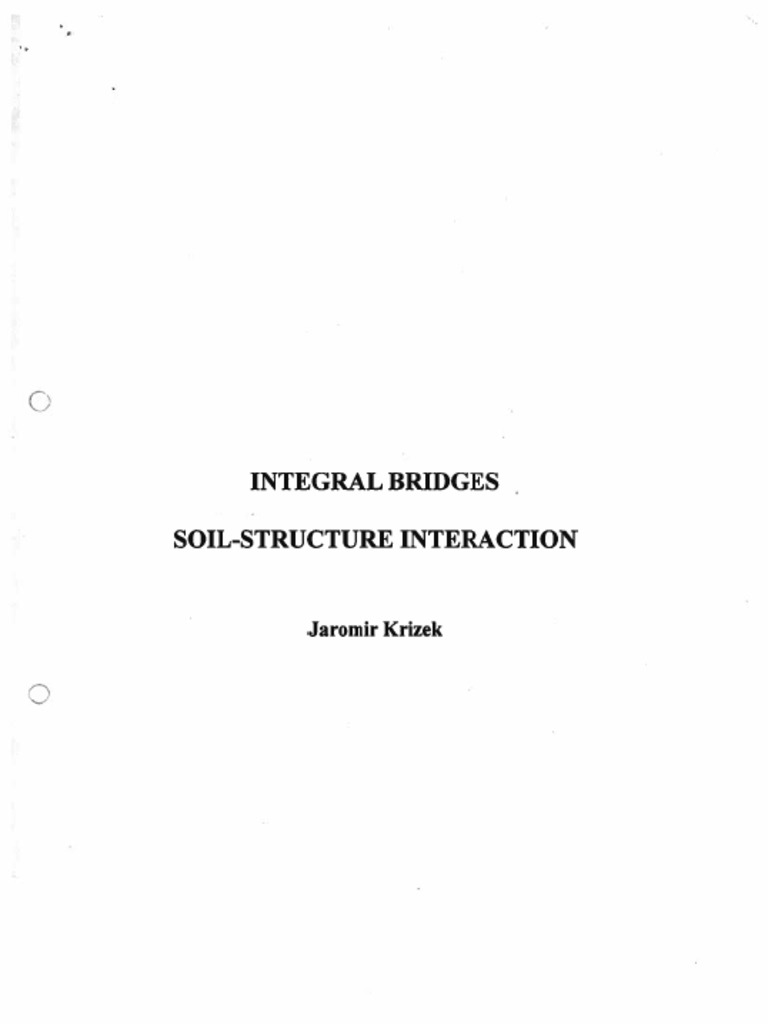 Integral Bridges - Soil-Structure Interaction | PDF