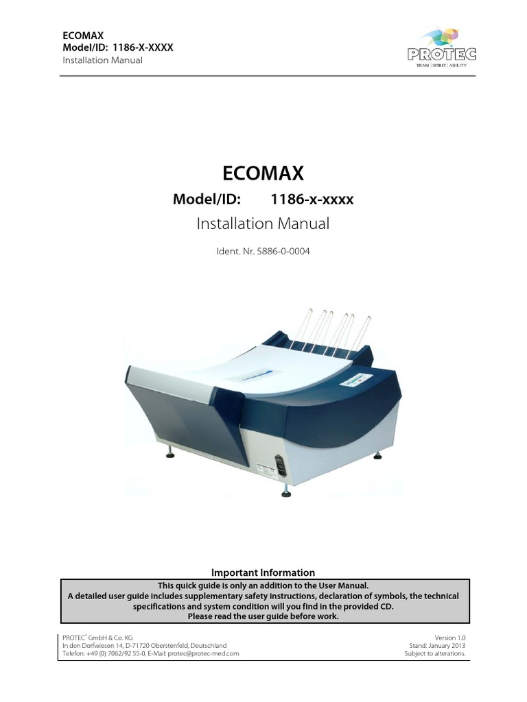 Ecomax: Installation Manual | PDF | Pump | Manufactured Goods