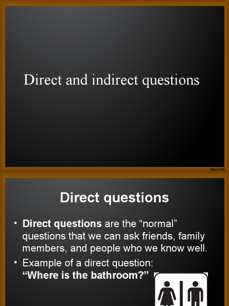 Direct and Indirect Questions Direct Method Activities 97879 | PDF ...