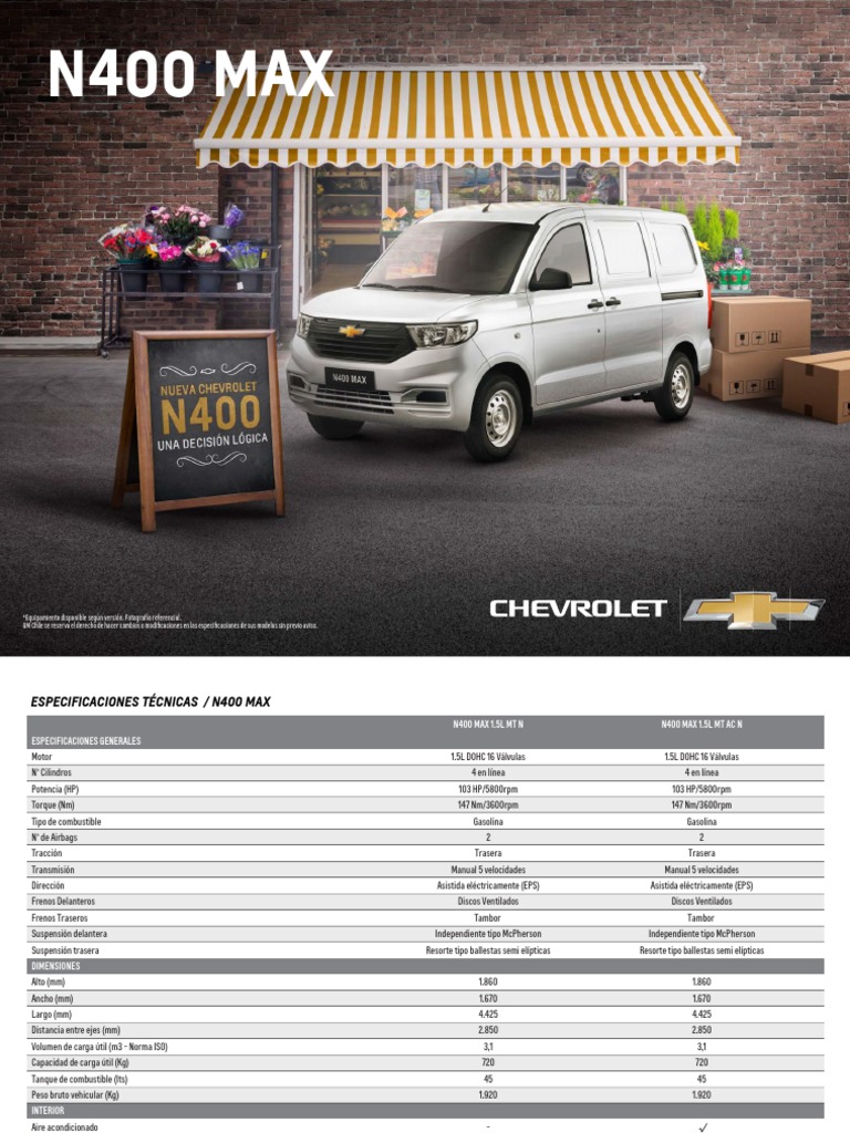Ficha Tecnica n400 | PDF | Transporte privado | Fabricantes de automóviles