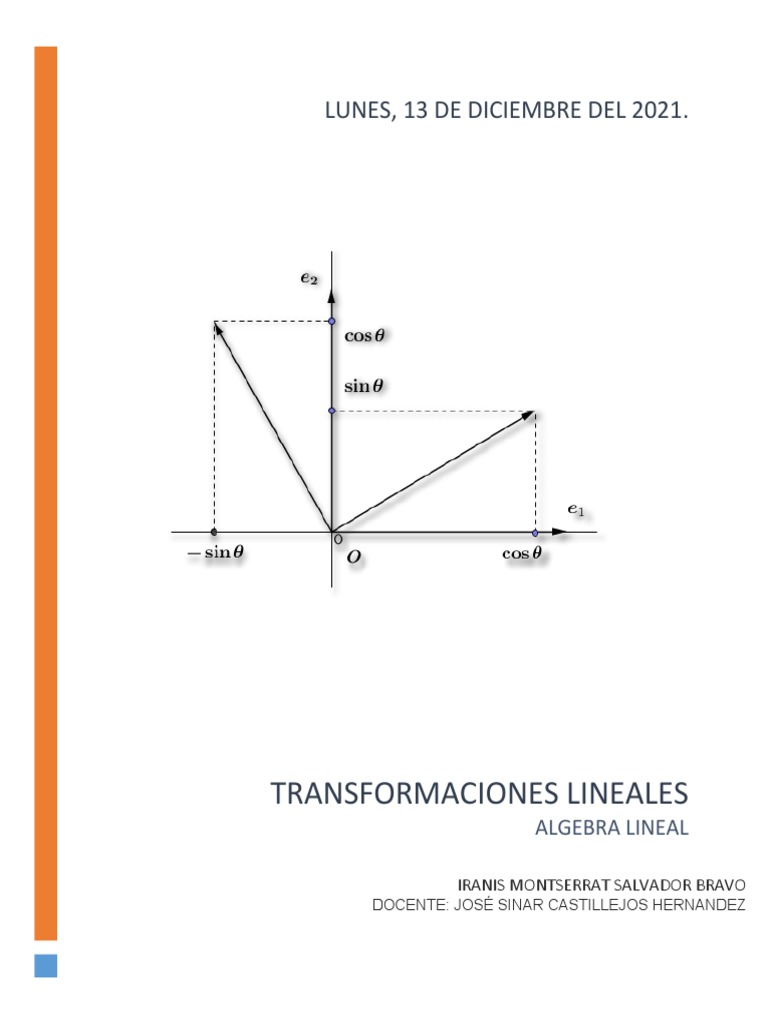 Transformaciones Lineales | Descargar gratis PDF | Mapa lineal | Espacio vectorial