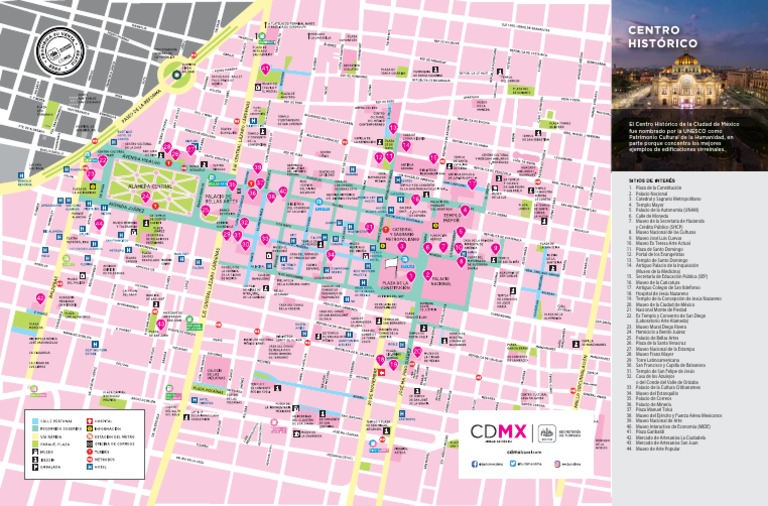 Mapa Centro Historico - CDMX | PDF | Ciudad de México | México