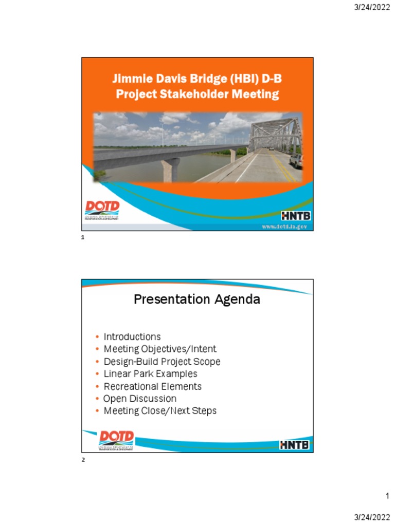 Jimmie Davis Bridge Replacement Plan | PDF | Home & Garden | Art