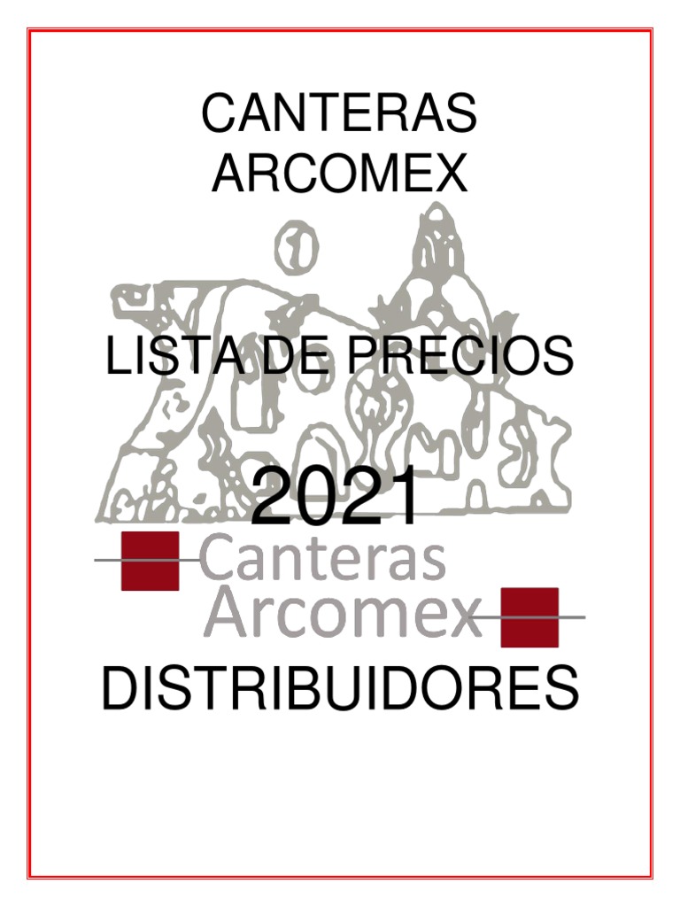 Actual Lista de Costos Arcomex 2021 | PDF