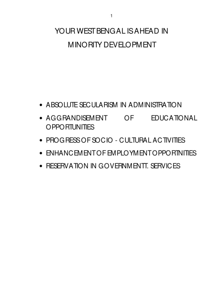 Ahead in Minority Development | PDF