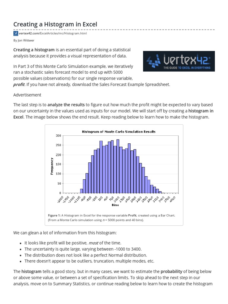 How To Create A Histogram in Excel | PDF | Histogram | Microsoft Excel