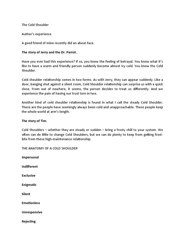 The Story of Jerry and The Dr. Parrot | PDF | Social Psychology ...