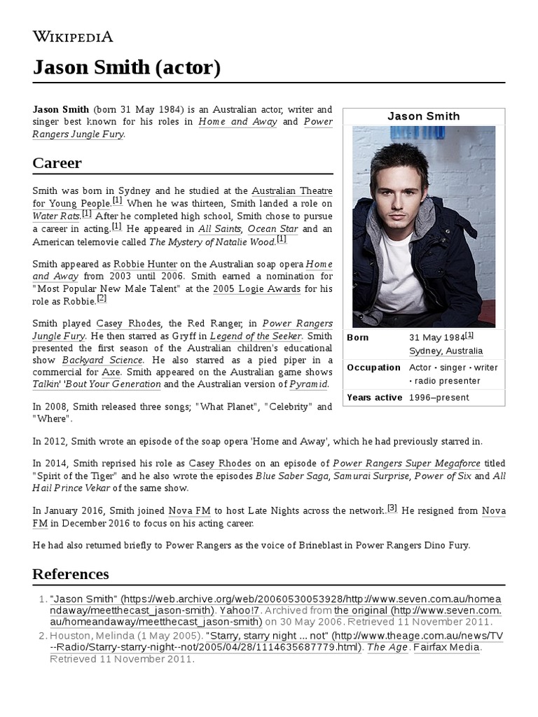 Jason Smith (Actor) | PDF