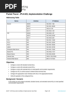 Packet Tracer - Configure Named Standard Ipv4 Acls: Addressing Table ...