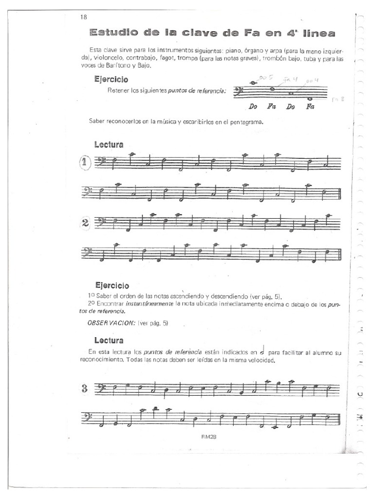 Clave Fa en 4ta Linea | PDF