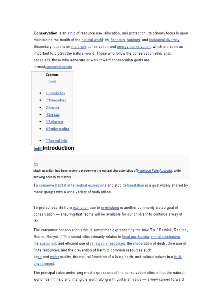 Understanding Conservation Ethics | PDF | Conservation Biology ...