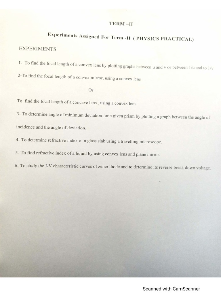 Physics Term 2 Practical | PDF