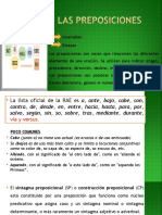 Las Preposiciones | PDF | Preposición y Postposición | Lengua española