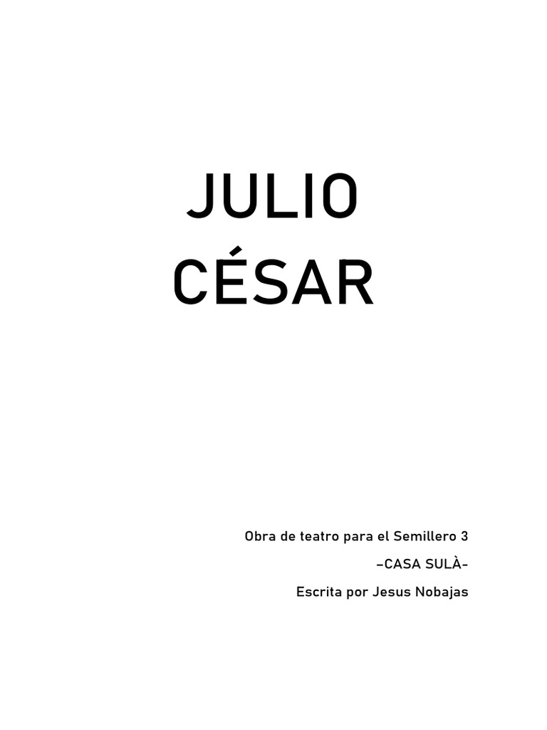 Julio Cesar - Obra de Teatro | PDF | Julio César | Mark Antony