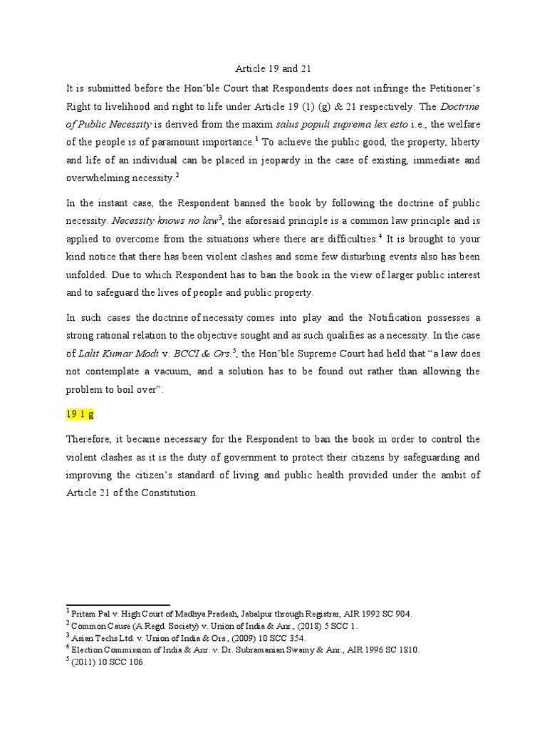 Article 19 and 21 | PDF