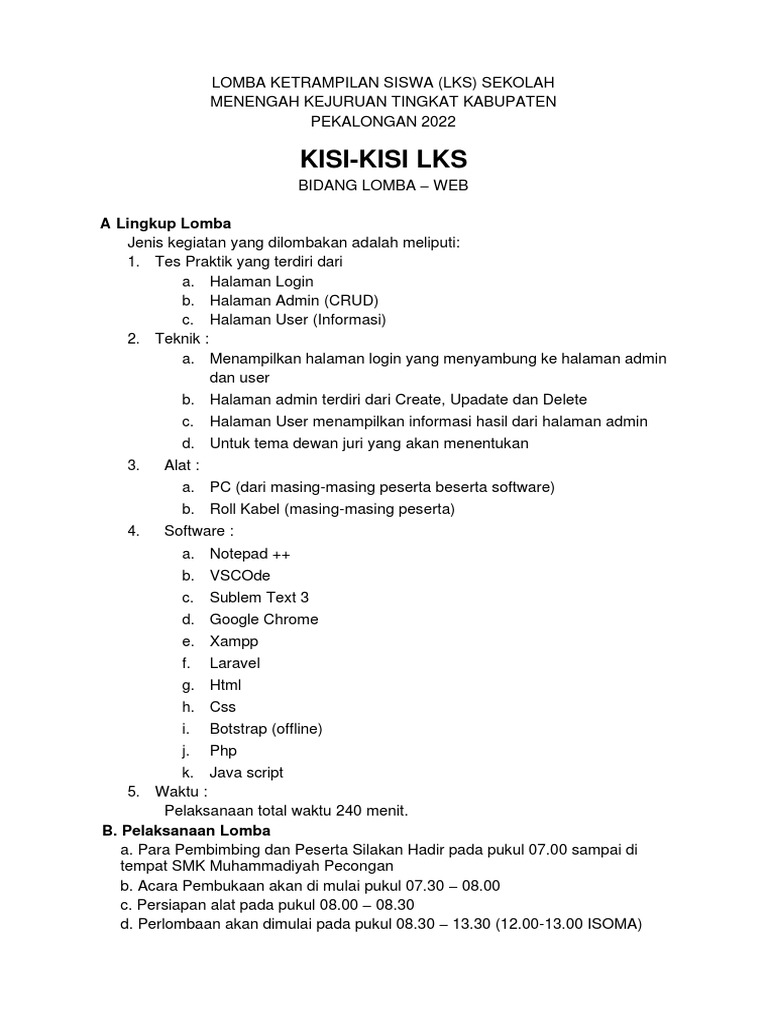 Kisi Kisi Lks Bidang Web Pdf
