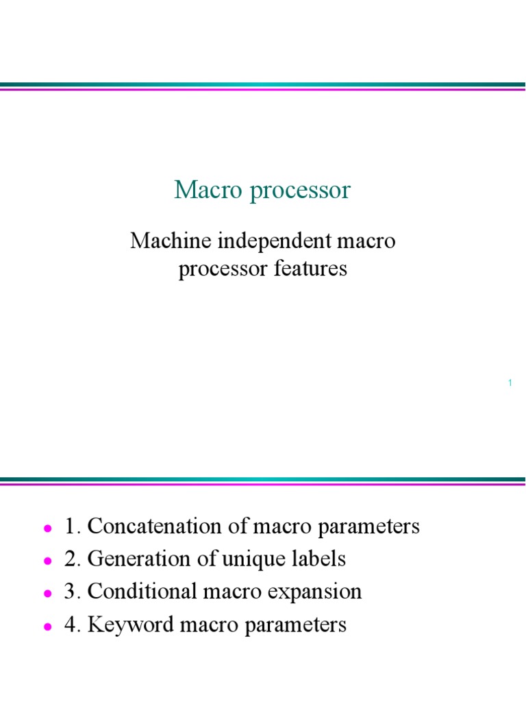 Machine Independent Macro Processor Features | PDF | Parameter (Computer Programming) | Control Flow