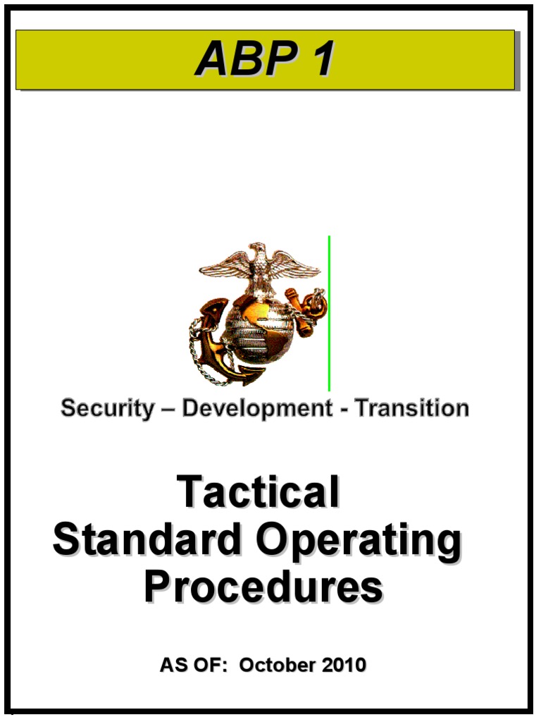 Abp 1 Abp 1: Tactical Standard Operating Procedures | PDF | Improvised ...