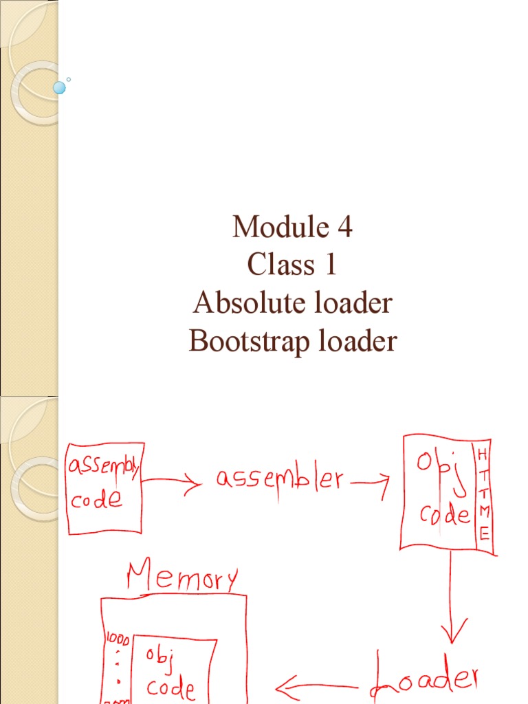 Class 1 Absolute Loader Bootstrap Loader | PDF | Booting | Computing