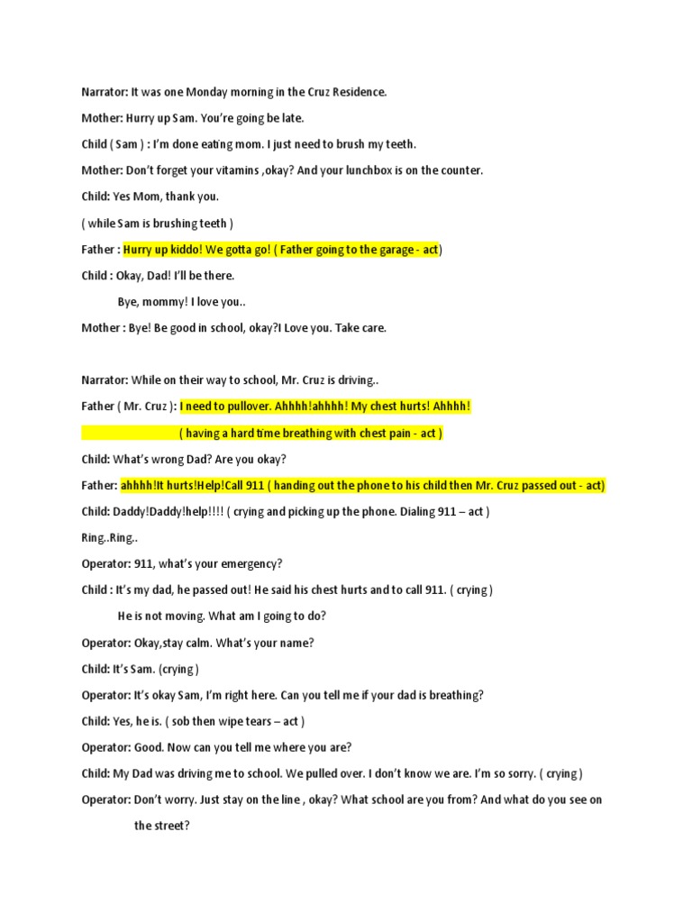 Health Script | PDF | Myocardial Infarction | Diseases And Disorders