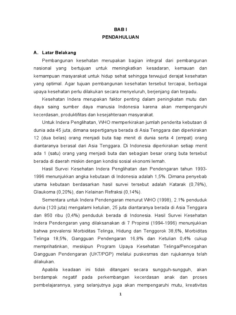 Pedoman Pelayanan Kesehatan Indera | PDF