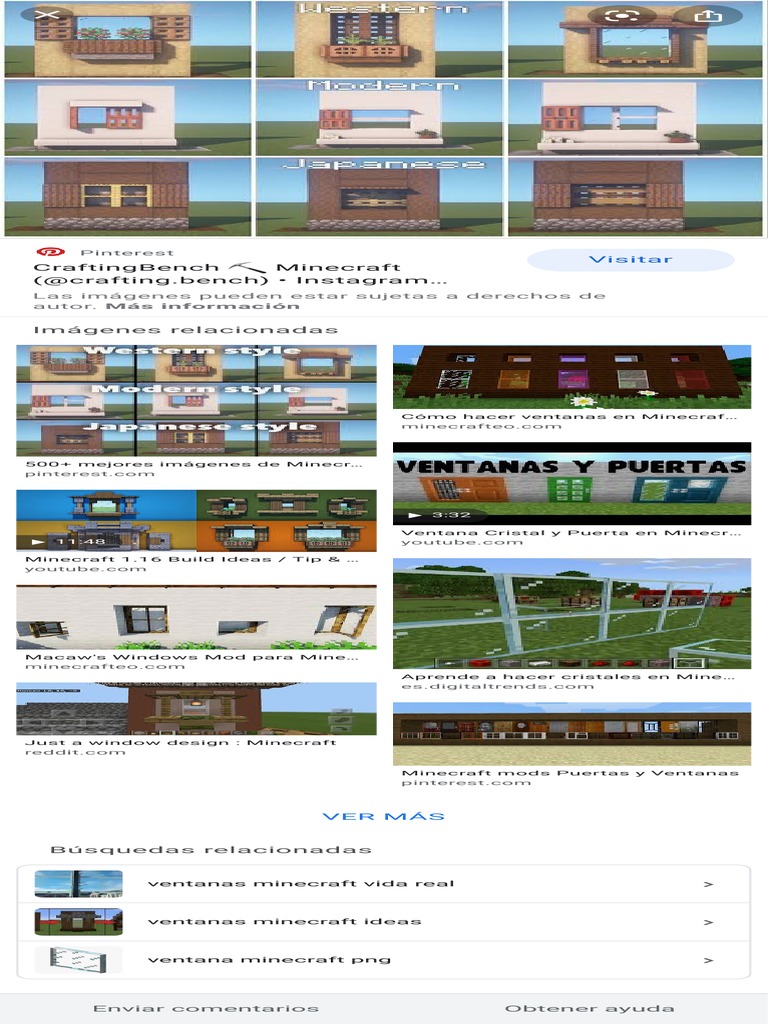 Ideas de Ventanas para Minecraft | PDF | Juegos y actividades
