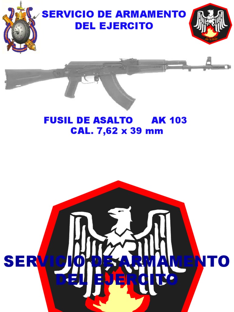 Exposición de Ak 103 | PDF | Rifle | Revista (armas de fuego)