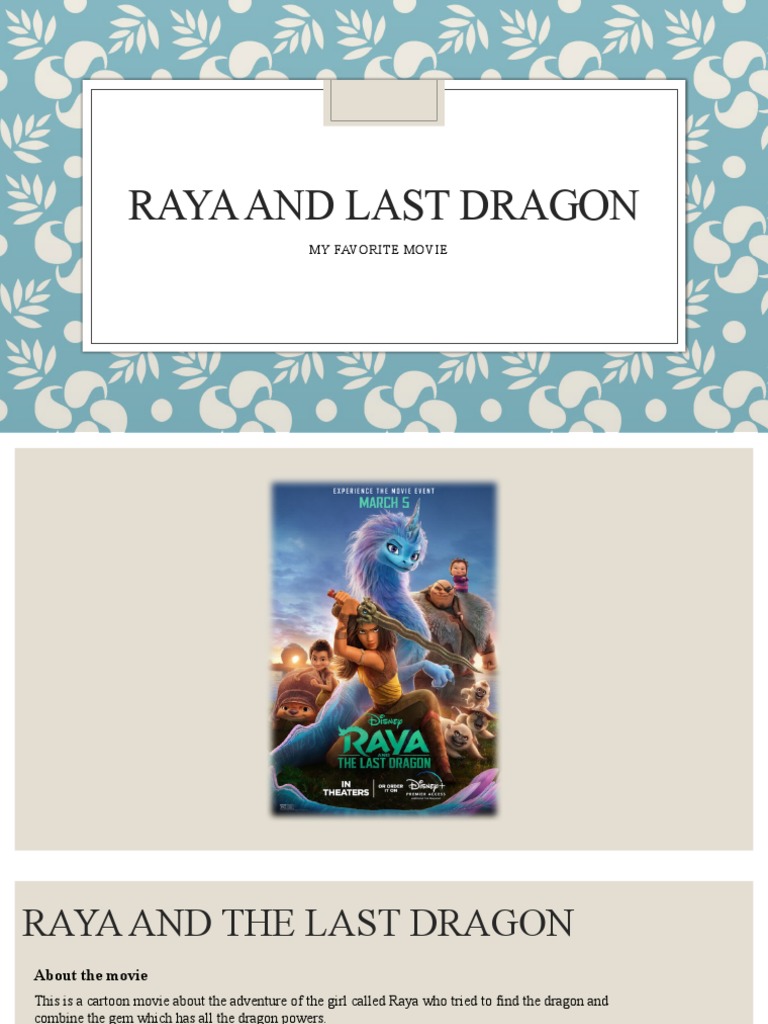 Raya and The Last Dragon | PDF
