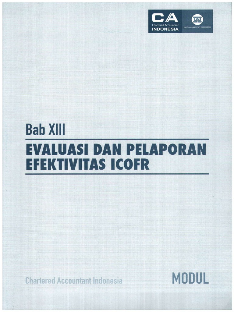 13 Evaluasi Dan Pelaporan Efektifitas ICOFR | PDF