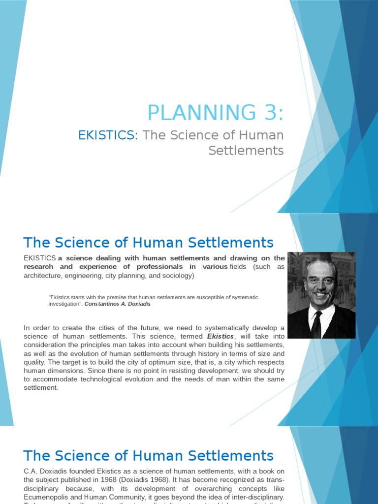 PLANNING 3 Ekistics 4f89c174df326ee18e0ebe41d37e | PDF