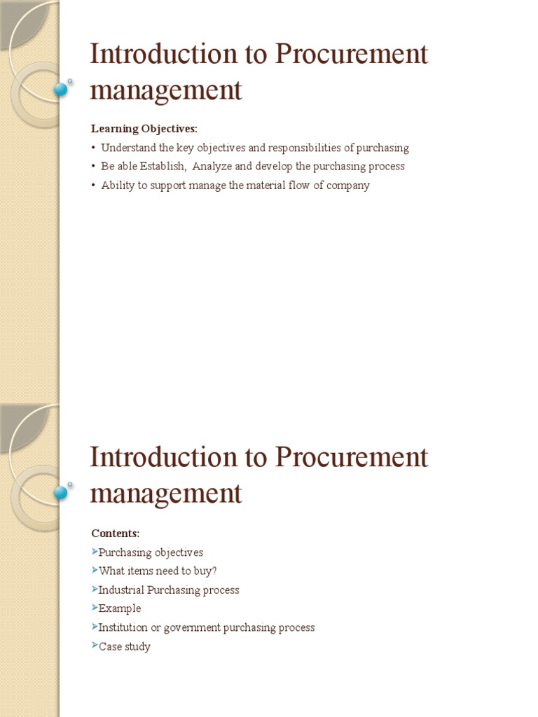 Chap 2a - Procurement Process | PDF | Procurement | Business Process