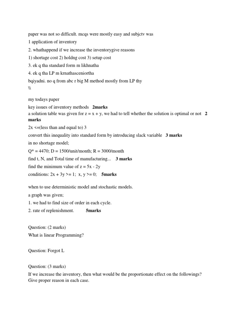 Mth601 (19 Files Merged) | PDF | Linear Programming | Mathematical ...