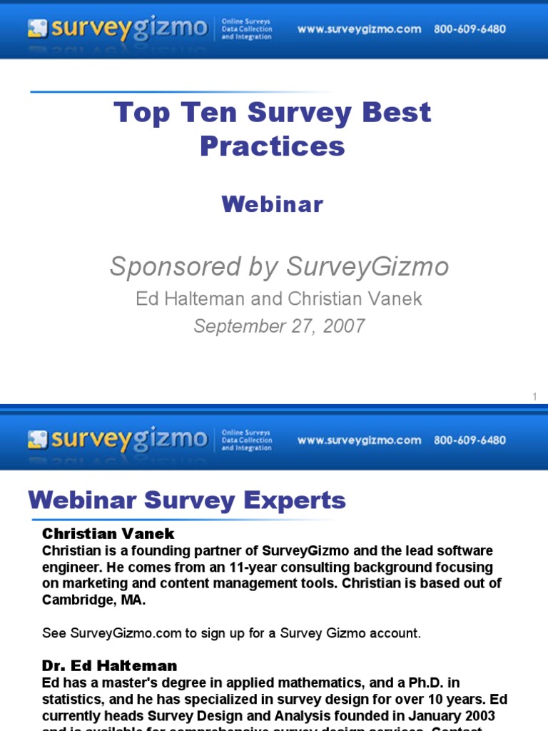 Top Ten Survey Best Practices | PDF | Business | Communication
