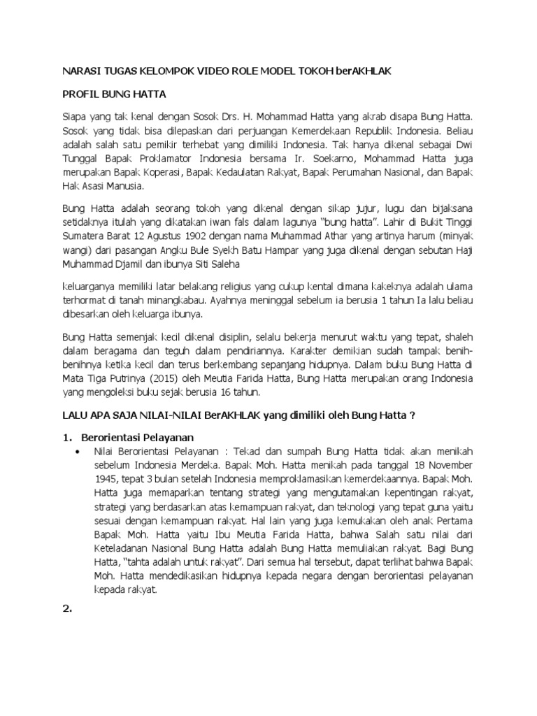 Narasi Video Role Mode Kelompok 1 | PDF