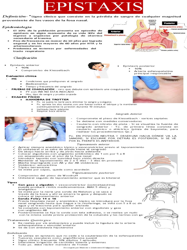 Infografia Epistaxis 647C | PDF | Enfermedades y trastornos ...