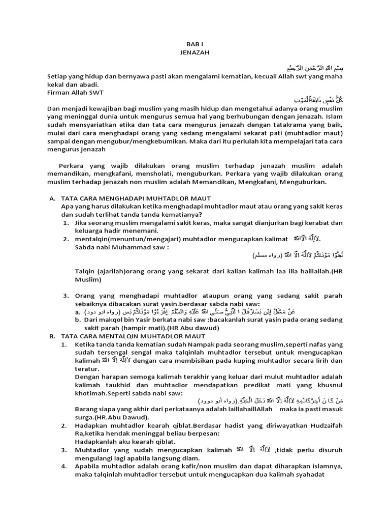 JENAZAH (AutoRecovered) | PDF