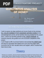 Class XII Chemistry Investigatory Project Analysis of Honey | PDF ...