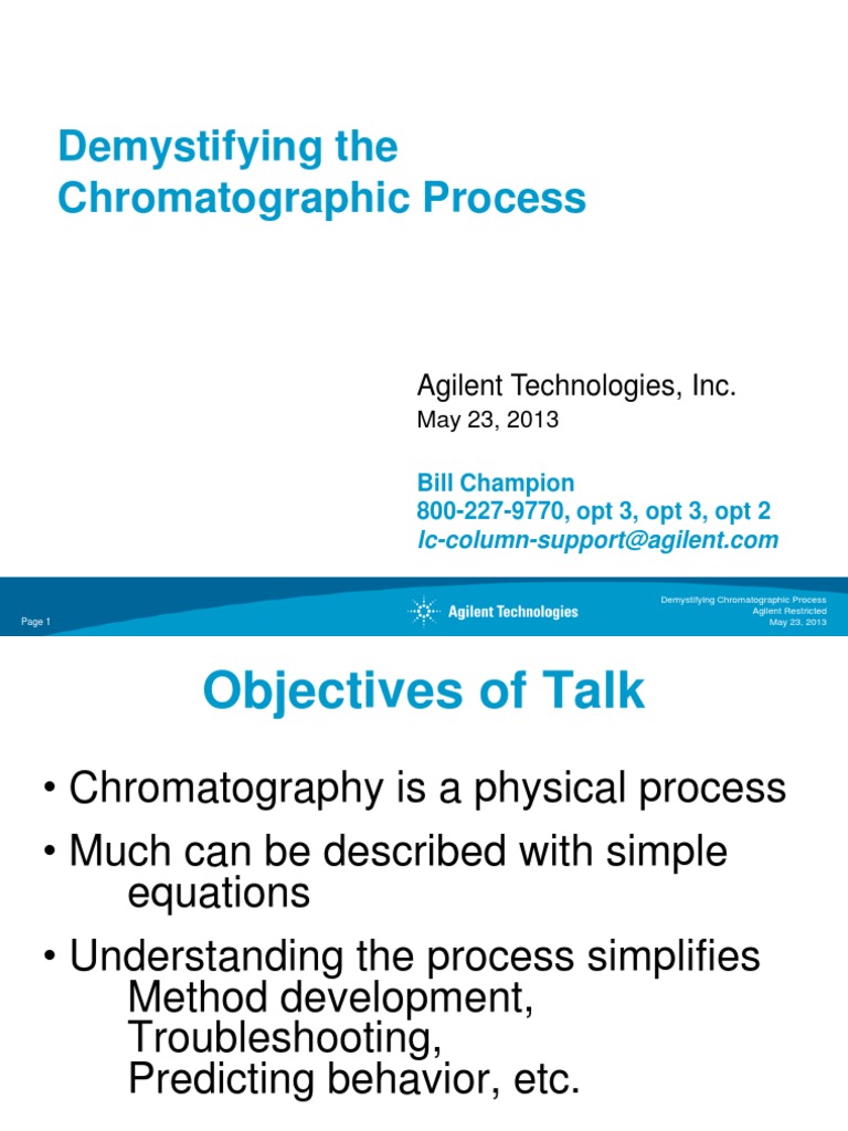 Demystifying The Chromatographic Process | PDF | Chromatography | High ...