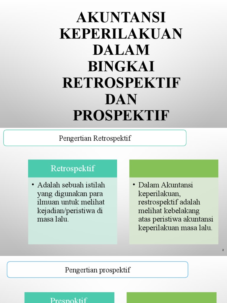 Akuntansi Keperilakuan Dalam Bingkai Retrospektif Dan Prospektif | PDF