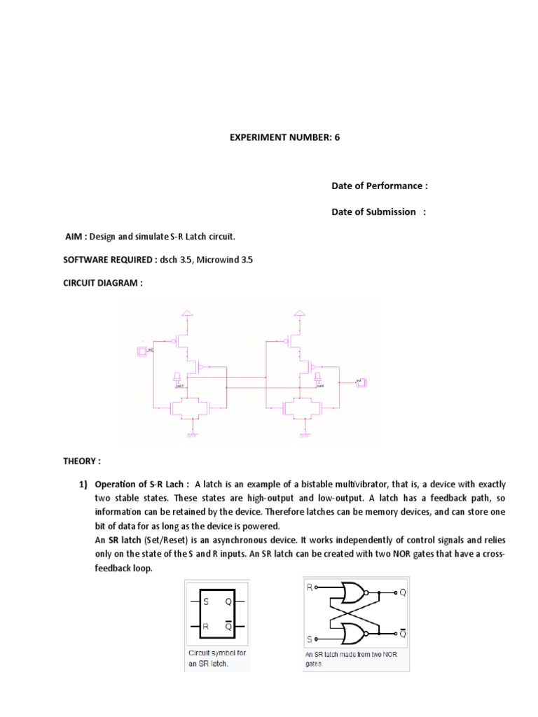 Experiment Number: 6 | PDF | Electronic Design | Computer Engineering