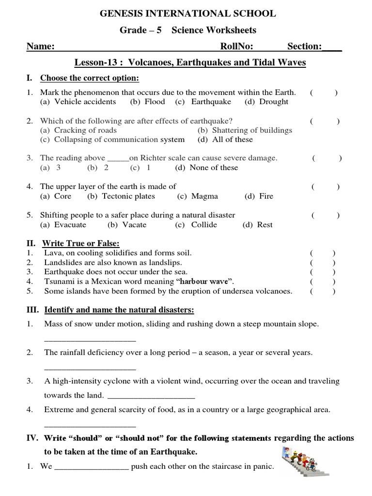 Gr-5 Science - Worksheets | PDF | Volcano | Waste