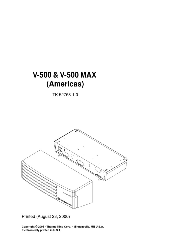 V-500, V-500 MAX - Americas (52763-18-PM Rev 1) | PDF | Electrical ...