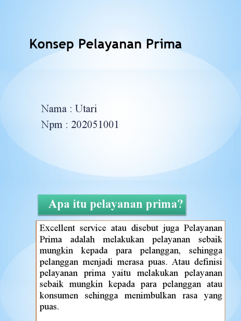Konsep Pelayanan Prima | PDF