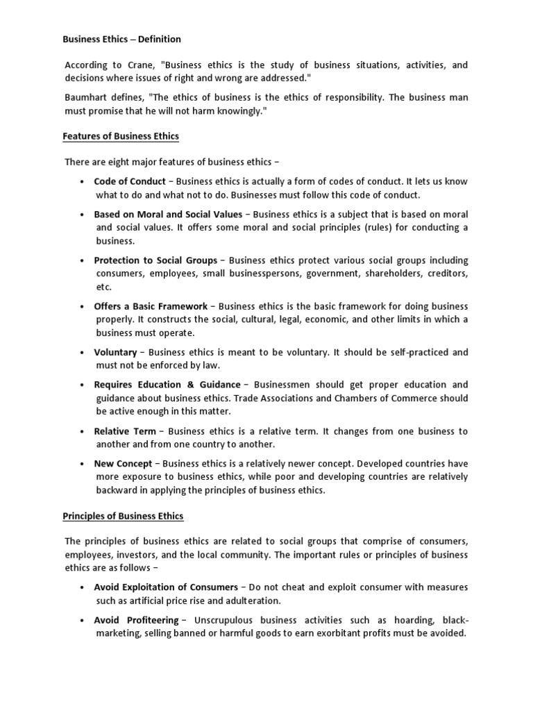 Business Ethics-UNIT-1 | PDF | Business Ethics | Morality